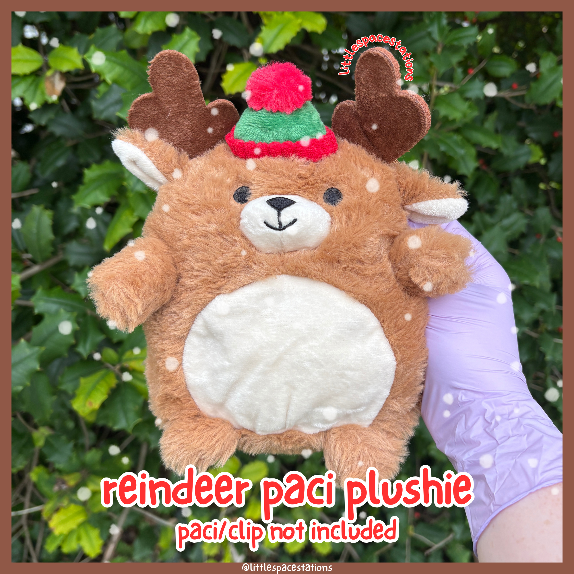 reindeer paci plushie & gift set – littlespacestations